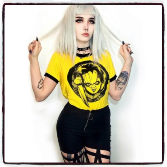 unbranded | Tops | Chucky Halloween Crop Top Goth Punk Rave Horror ...